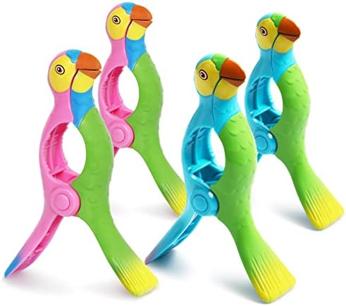 Beach Towel Clips, Kaluofan 4PCS Towel Clips for Beach Chairs, Strong ...