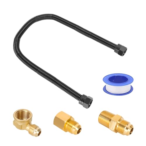 Snapklik.com : 18 X 3/8 Flex Gas Line Connector Kit Natural Gas Hose ...
