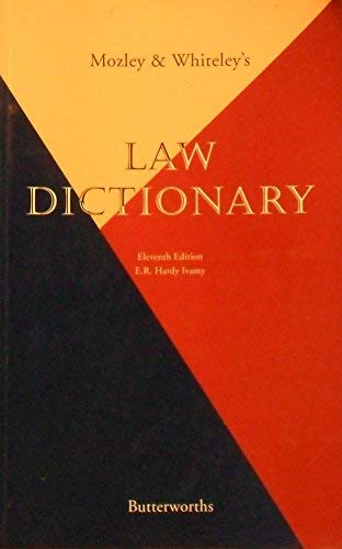 Amazon | Mozley and Whitele's Law Dictionary | Mozley, Herbert Newman ...