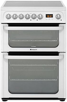 Hotpoint Ultima 60cm Double Oven Electric Cooker with Ceramic Hob ...