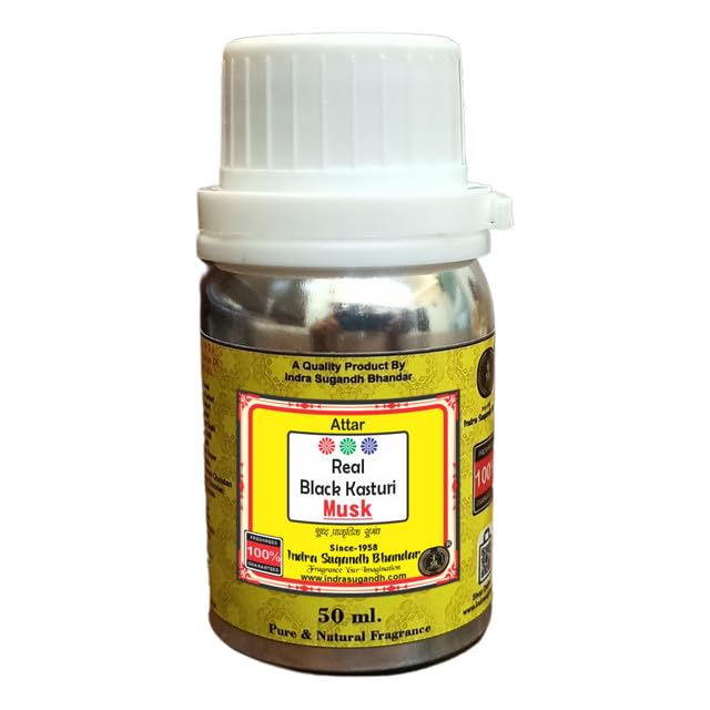 INDRA SUGANDH BHANDAR Luxury Attar For Men|Women Black Musk 50ml ...