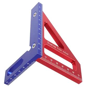 Amazon.co.jp: COSMEVIVI Square Protractor for Carpentry 3D Model 45 90 ...