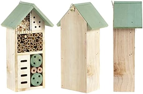 Wooden Insect House Natural Wood Bug Hotel Shelter Garden Nest Box 26cm ...