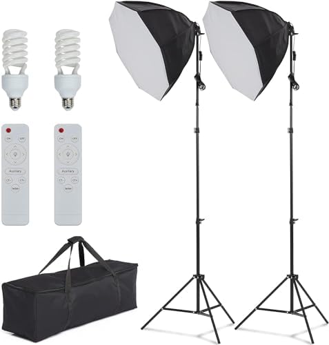 Amazon.com : Softbox Photography Lighting Kit, Upgrade Continuous ...