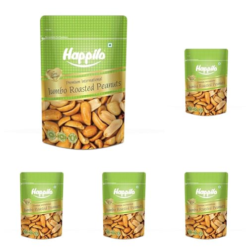 Happilo Premium Jumbo Sand Roasted Peanuts 160g, Rich in Protein, Fiber ...