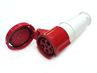 63 amp 5 pin trailing socket coupler 380V - 415V IP67 3P+N+E waterproof ...