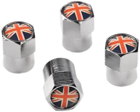 MINI COOPER GREY UNION JACK TOP BLACK Wheel Valve Dust Caps EXCLUSIVE ...