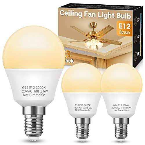 Snapklik.com : E12 LED Bulbs, 6W Ceiling Fan Light Bulbs 60Watt ...