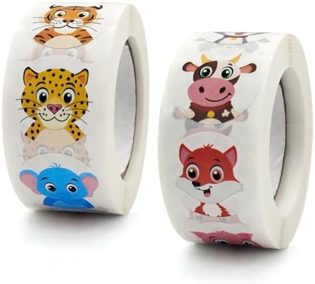Amazon.com: UKOICO 1000 Pieces Stickers for Kids,Cute Cartoon Animal ...