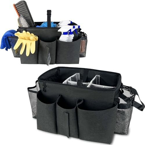 Amazon.com - TUEGHER Large Cleaning Caddy Bag, Wearable Cleaning ...