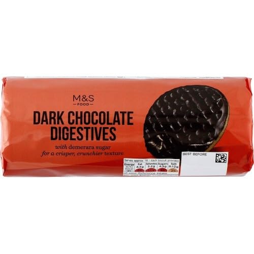 M&S Food Dark Chocolate Digestives With Demerara Sugar 300g Imported ...