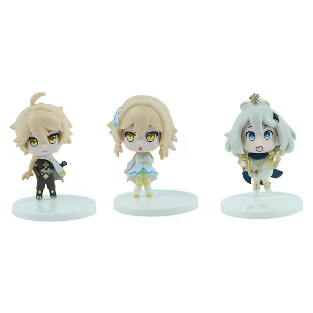 Amazon.com: Genshin Impact 3-Piece Action Figure Collection (Aether ...