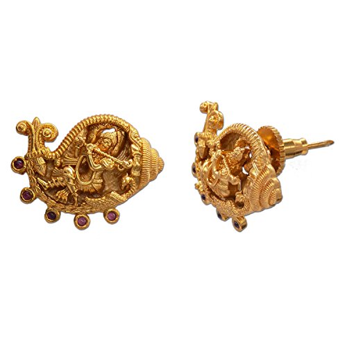 Buy Rich Famous Stud Earrings For Men Shiv Trishul Design Steel Stud ...