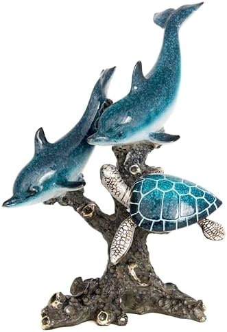 Amazon.com: Corner Merchant Sea Turtle Statue Triple Turtles Swimming ...
