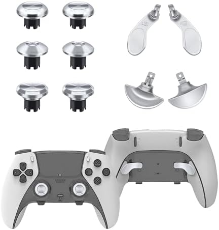 Amazon.com: CHARM FOCUS Metal Thumbsticks & Back Paddles for PS5 Edge ...