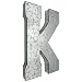 Amazon.com : 20" Metal Letter "K" Wall Decor, Silver with Rusted Edges ...