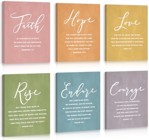 Amazon.com - CHDITB Scripture Religious Wall Decor, Faith Poster ...