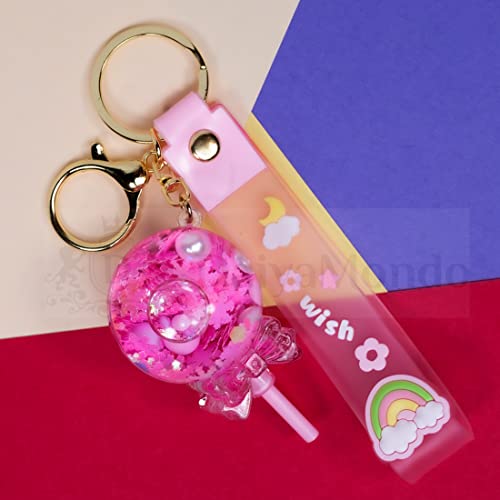 DAIYAMONDO Premium Keychain Of World Famous Pink Crystal Water Lollipop ...