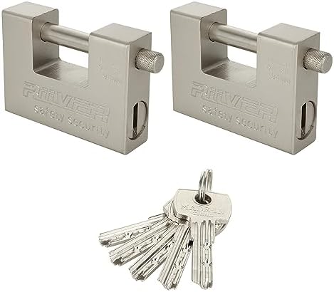 VIDETOL 2 Pcs Container Padlock with Keys, 90mm Heavy Duty Security ...