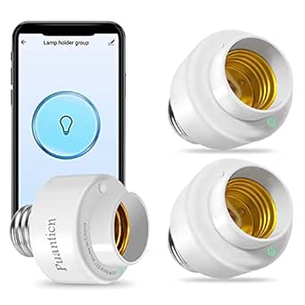 Smart WiFi Bulb Socket, 3PCS Smart WiFi Bulb Socket Adapter E27/E26 ...