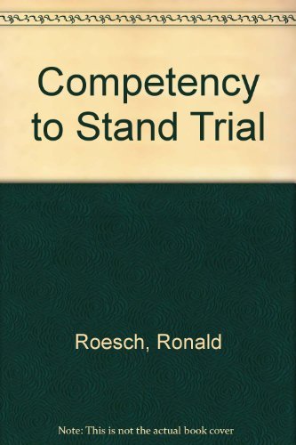 Amazon | Competency to Stand Trail | Roesch, Ronald | Specialties