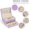 Amazon.com: Unimoly 2-Layer Jewelry Box for Women Girls, Jewelry ...