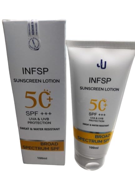 INFSP Sunscreen Lotion SPF 50 +++ For All Skin Types | 100ml : Amazon ...