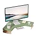 Amazon.com: ROYUMI Corner Monitor Stand Clear Acrylic Leg ＆ Wood Corner ...