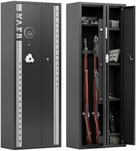 Amazon.com: KAER [𝟐𝟎𝟐𝟒 𝐔𝐩𝐠𝐫𝐚𝐝𝐞𝐝] 8-12 Rifle Gun Safe, Home Safes for ...
