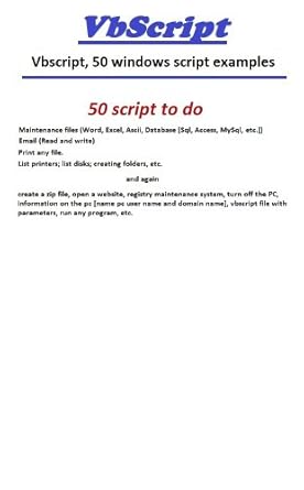 Vbscript, 50 windows script examples eBook : Ranaulo, Raffaele ...