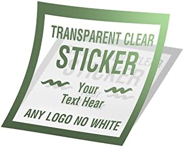 Personalised Square Clear Stickers Matte Finish Transparent Custom ...