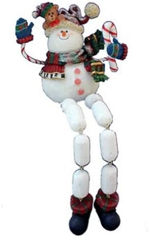 Amazon.com: Dangle Leg Snowman Figurine [26553b]: Collectible Figurines ...