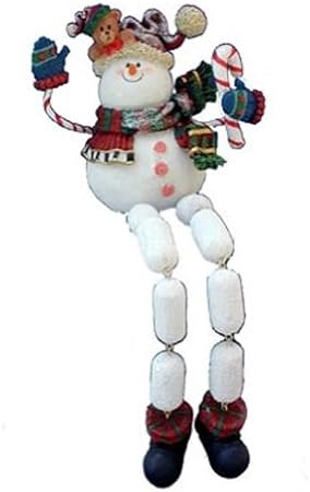 Amazon.com: Dangle Leg Snowman Figurine [26553b]: Collectible Figurines ...