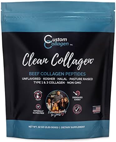 Amazon.com: Collagen Peptides Powder 2lb (32oz) Pouch - Clean Collagen ...