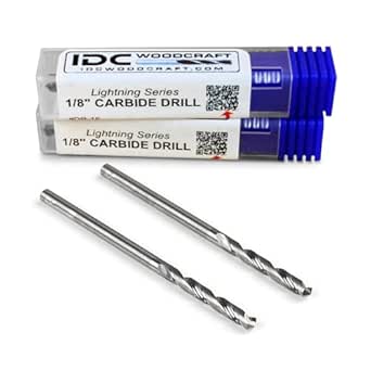 IDC Woodcraft Lightning Series 1/8" CNC Router Drill Bit - Set of 2 ...
