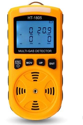 Portable Multi Gas Analyser, 4 in 1 Oxygen O2, Hydrogen Sulfide H2S ...