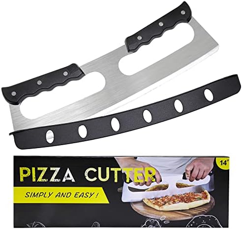Amazon.com: ZOCY Pizza Cutter Rocker with Wooden Handles & Protective ...