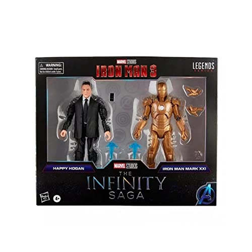 Buy ML Legends Infinity Saga Iron-Man Mark XXI & Happy Hogan 6in Action ...
