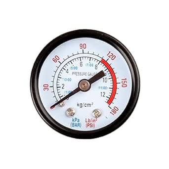 Amazon.com: High-Performances Air Pressure Gauge Center Back Mount 1 ...