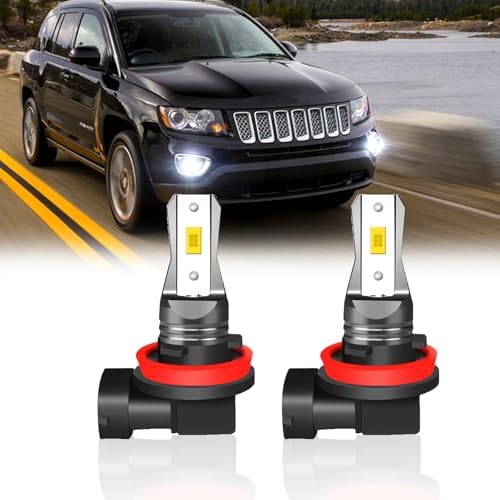 Amazon.com: For Jeep Compass (2014-2018) LED Fog Light Bulbs,H8/H11 LED ...