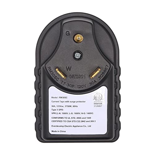 WOMBLE RV Power Tester/Surge Protector RV Adapter with LED 30A Surge ...