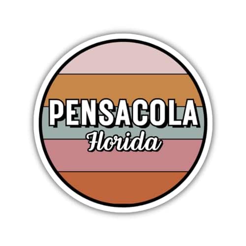 Amazon.com: Pensacola Florida Travel Sticker, 2.5" Multiple Colors ...
