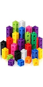 Amazon.com: Jenaai 100 Pcs Linking Cubes Plastic Math Cubes ...