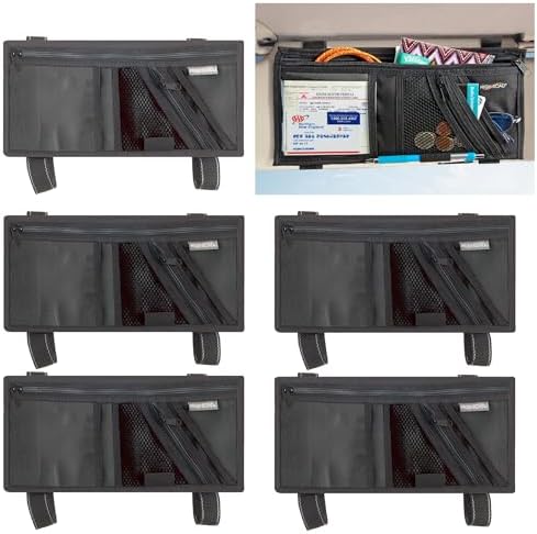 Amazon.com: High Road Car Visor Organizer with Secure Zip Pockets ...