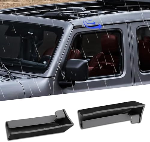 Tecledsn 1 Pair Car Roof Gutter, Hardtop Rain Diverter ABS, Water Rain ...