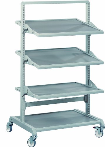 Multi Trolley 2 M20, Grey, Includes 3 Adjustable Shelves, Bottom Shelf ...