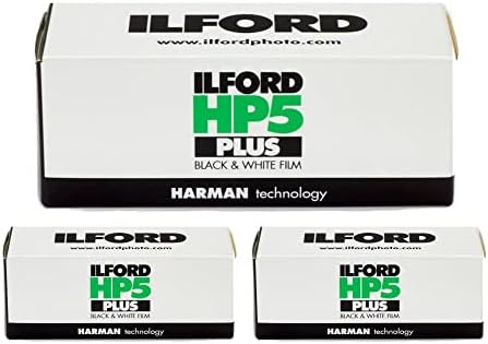 Amazon.com : Ilford HP5 Plus Black and White Negative Film ISO 400 (120 Roll Film) 3-Pack ...