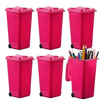 Plastic Toy Trash Cans Play Set - Waste Basket Toy Used for Pencil ...