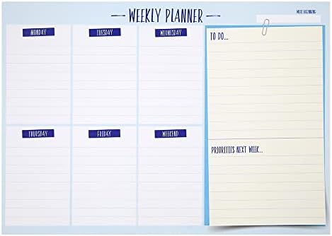 Minimalist Weekly Planner A4 Tear off aNotepad -Weekly Deskpad- Undated ...