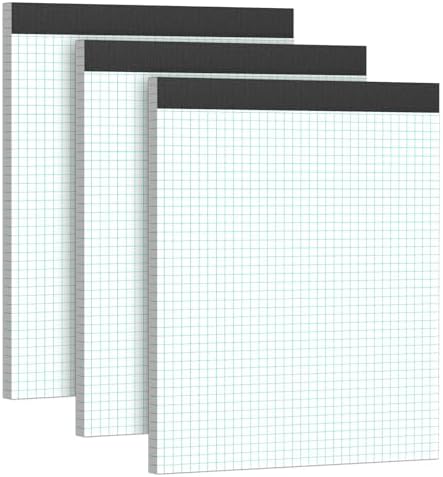 Amazon.com : Amazon Basics Quad Ruled Graph Paper Pad, 600 Sheets, 6 ...
